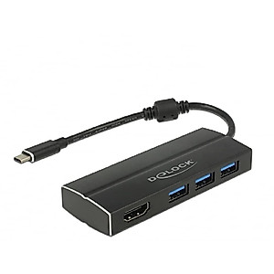 Delock Adapter USB Tipo C 3.0 x USB Tipo-A HDMI