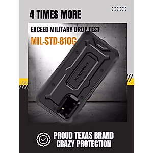 ArmadilloTek Vanguard Case Compatible with Samsung Galaxy S20 (6.2 inches) Military Grade Full-Body Rugged with Built-in Kickstand [Screenless Version] - Black