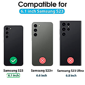 Lugege Compatible with Samsung Galaxy S23 5G Case Wallet Flip Folio Case [Kickstand] with RFID Blocking Card Holders [Shockproof] and Wrist Strap Phone Cover Black