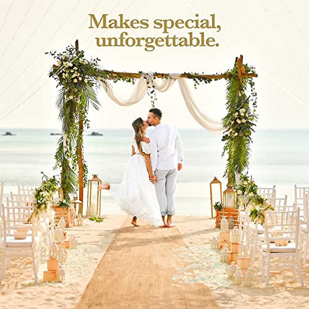 Burloptuous 40"x15 Feet Gardening Burlap Roll - Multipurpose Natural Burlap Fabric, High Density Jute Fiber Material for Decorations, Center Pieces for Home, Rustic Party Décor