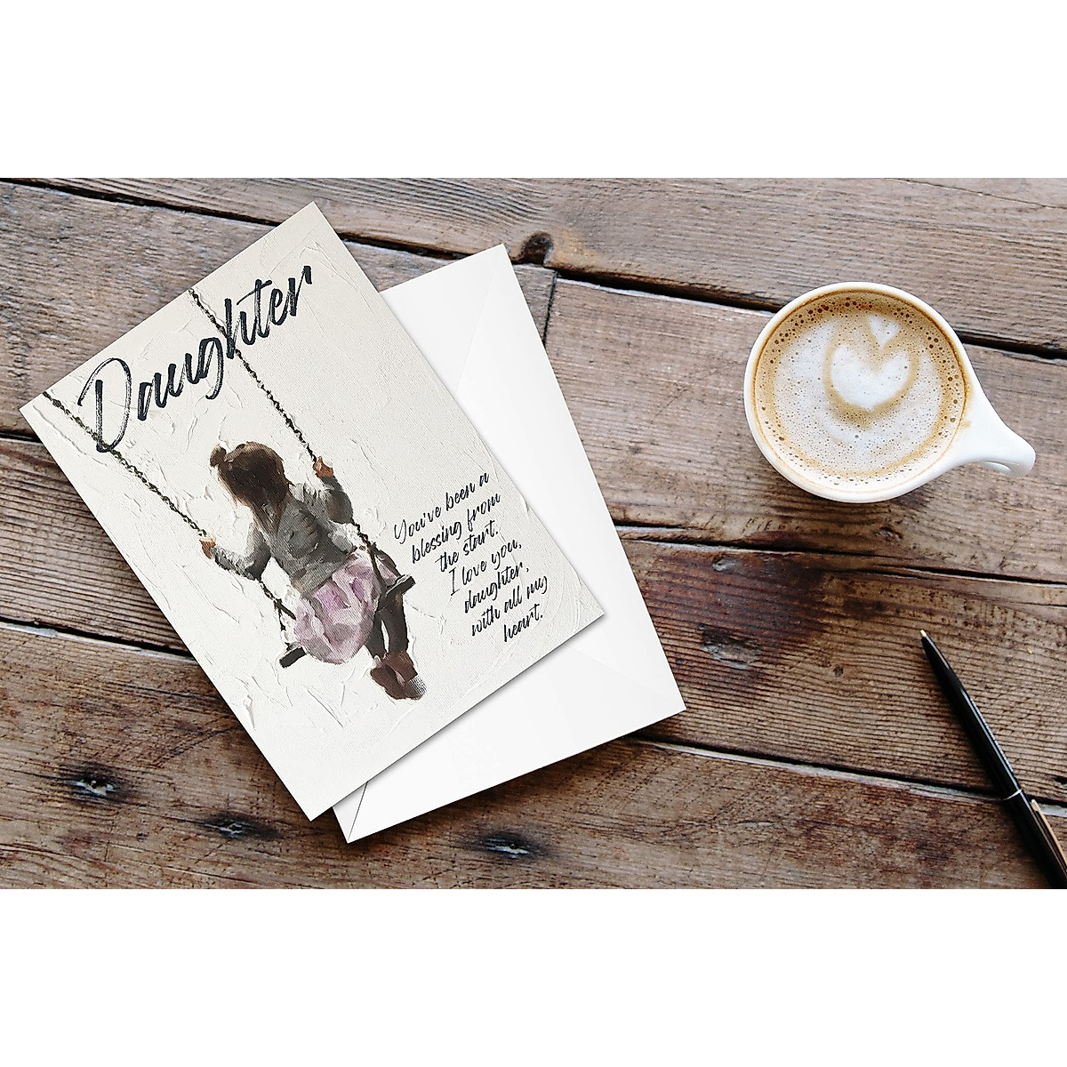 James Coates Daughter Birthday Cards from Mum or Dad with Lovely Sentimental Words, A5 Size