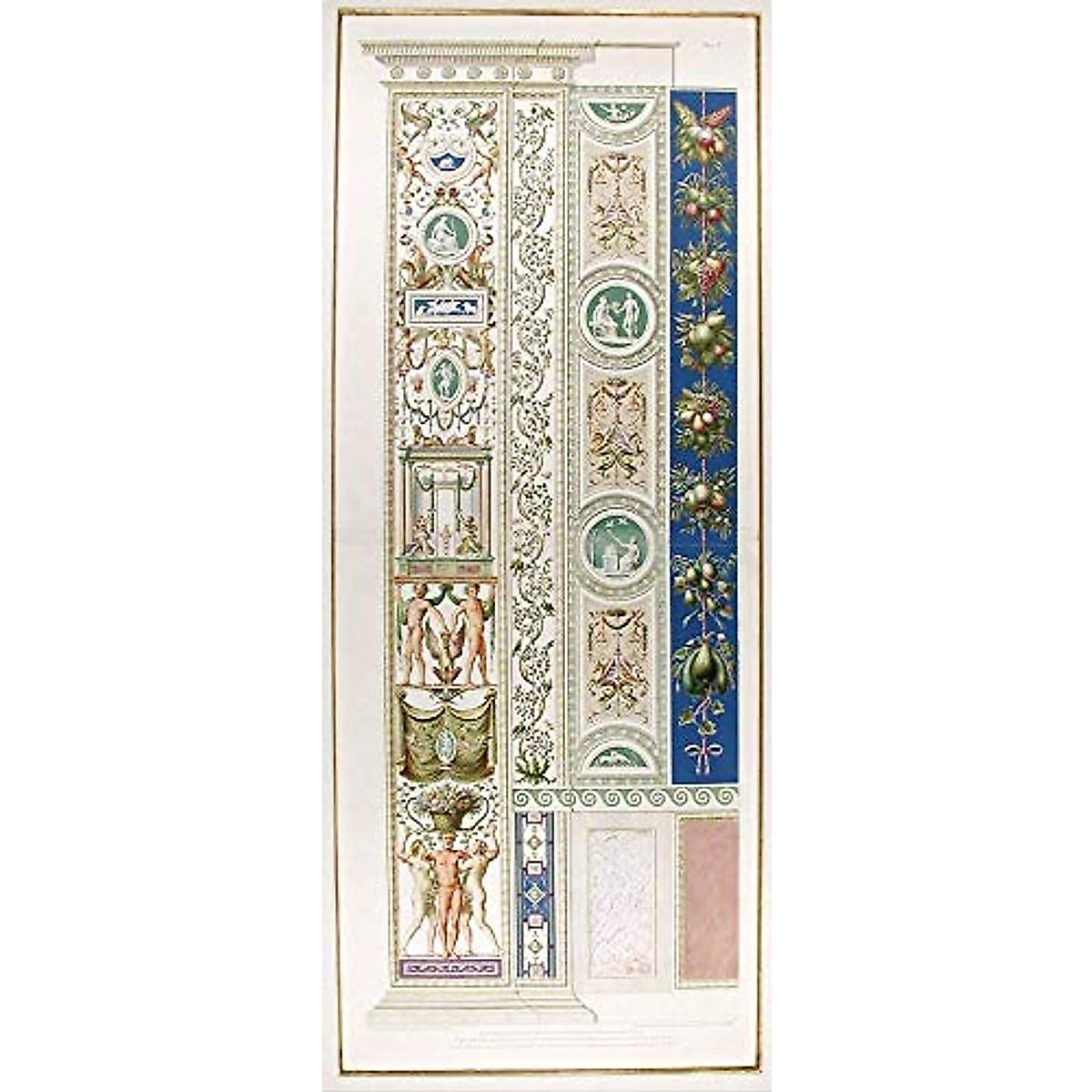 Decorative pilaster with fruit, flowers, and tendrils
