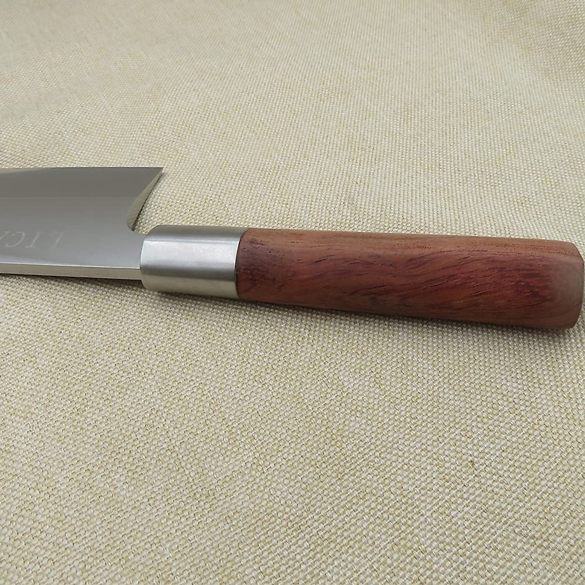 LICAIDAO Deba Knife, Fish Fillet Knife, Stainless Steel Single Bevel Japanese Kitchen Knife for Fish Cutting with Ergonomic Handle, 210mm