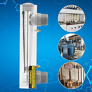 Water Meter, 1-10GPM 0.6MPa Knob Panel Type Liquid Meter, ZG1" Acylic Water Liquid Flowmeter for Measuring Rate of Liquid Medium