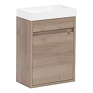Spring Mill Cabinets Kambree Bathroom Vanity with Sink, 15.75 in. W x 8.66 in. D x 22.13 in. H, Forest Elm