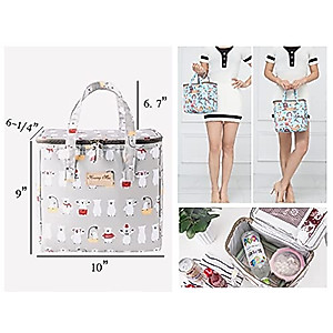 Kwang Min Llama Insulated Lunch Bag, Reusable Cooler/Organizer for Office,School,Picnic,Party,Beach.Durable fabric w/Water &Scratch Resistance,Light, EZ to Clean,Ideal Gift for BTS/Normal(Navy)