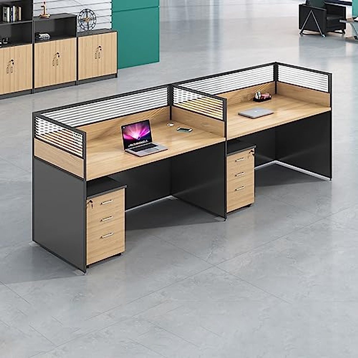 REHOOF 47.2x23.6 inch Executive Desk, Large Office Computer Desk with Thicken Frame, Modern Simple Workstation Business Furniture for Home Office, (Color : C+File Cabinet)