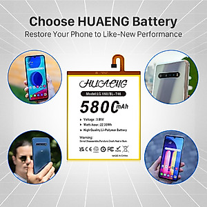 Battery for LG V60 ThinQ, Upgraded [5800mAh] BL-T46 High Capacity Battery Replacement for LG V60 ThinQ 5G LM-V600TM T-Mobile/Sprint/U.S. Cellular with Repair Tool Kit