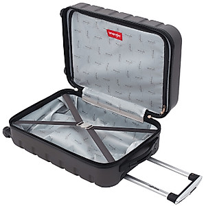 Wrangler Hardside Carry-On Spinner Luggage, Charcoal Grey, 20-Inch