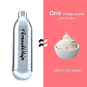 AmazWhip 8.5g Cream Chargers, Whipped Cream Cartridge PACK OF 50 For Whip Cream Charger Dispensers (50 pack)