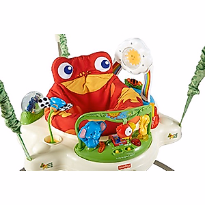 Fisher-Price Baby Bouncer Rainforest Jumperoo Activity Center with Music Lights Sounds and Developmental Toys