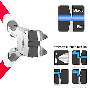 P.I.T. 4.8 Inch Model Nipper, Single Blade Gundam Nipper with Non-Slip Grip, Sprue Cutter Hobby Nippers,Model Kit Nippers for Plastic Gunpla Model Building