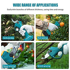 XIOYUE 30mm Pruning Shears Compatible for Makita 18V Battery, Cordless Electric Pruning Scissors Cordless Pruning Shears for Gardening, Apple Tree