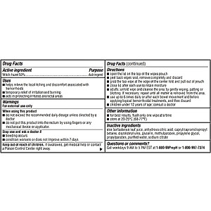 Preparation H Hemorrhoid Flushable Wipes with Witch Hazel for Skin Irritation Relief - 60 Count (Pack of 4)