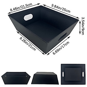 Baskets For Gifts Empty, 5 Pk Black Empty Gift Baskets To Fill, Sturdy Cardboard Tray With Handles, Large Gift Baskets Empty Bulk For Beautiful Gifts, Christmas, Easter, Halloween