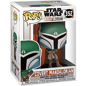 POP Star Wars: The Mandalorian - Covert Mandalorian Funko Pop Vinyl Figure (Bundled with Compatible Pop Box Protector Case), Multicolored, 3.75 inches