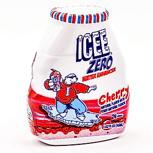 ICEE Zero Calorie Cherry Liquid Water Enhancer Drink Mix, Natural Flavor Drops, Sugar Free, 1.62 Fl Oz Concentrate (48 ml) - 4 Pack