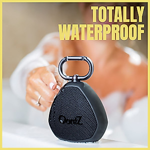 OontZ Clip Portable Wireless Bluetooth Speaker with Carabiner, 12W IPX7 Waterproof Outdoor Travel Speaker