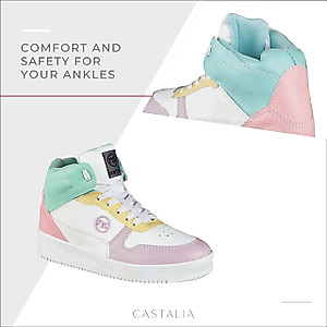 CASTALIA White Tennis Shoes Women, Stylish, Comfortable, Casual, Womens Walking, Sneakers. Non-Slip Sole. Perfect Womens Shoes, White Sneakers for Women., White, 9