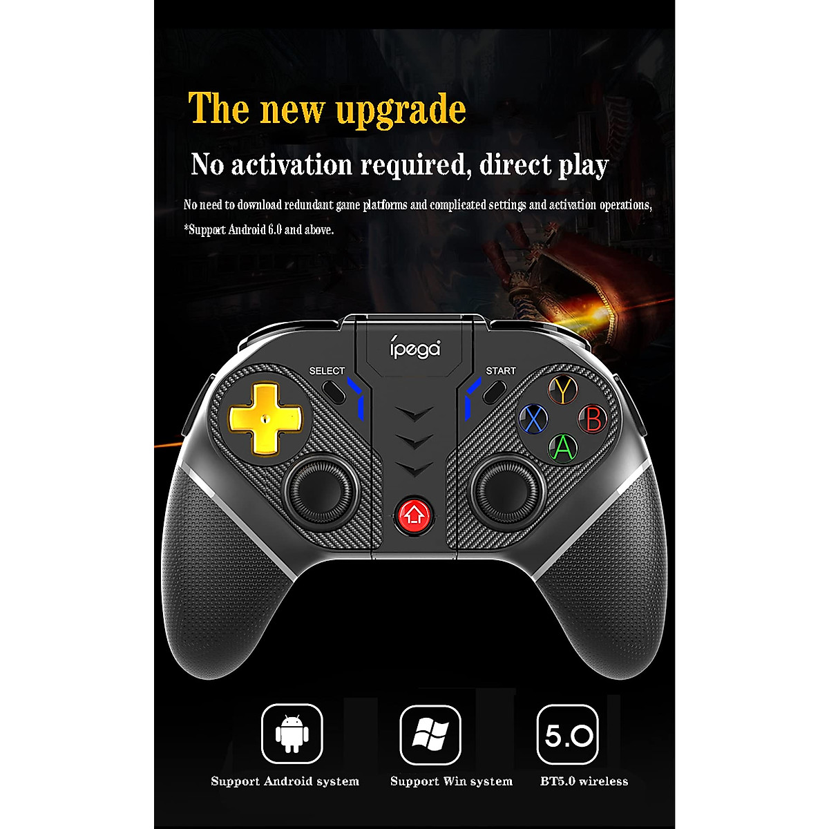 iPEGA-PG-9218 Wireless 5.0 +2.4G Game Controller for iphone 14/13/12 /11/8/7 for Samsung S23/S22/21/20 /S10/S10 + Note 20 /10 for OPPO, VIVO LG Android Smart Phone/Tablet ps4/N-Switch PC Smart TV