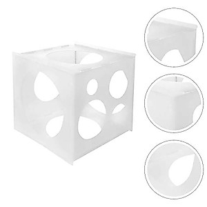 ABOOFAN 11 Hole Plastic Balloon Sizer Box Cube Balloon Size Measurement Tool for Balloon Decorations Balloon Arches Balloon Columns