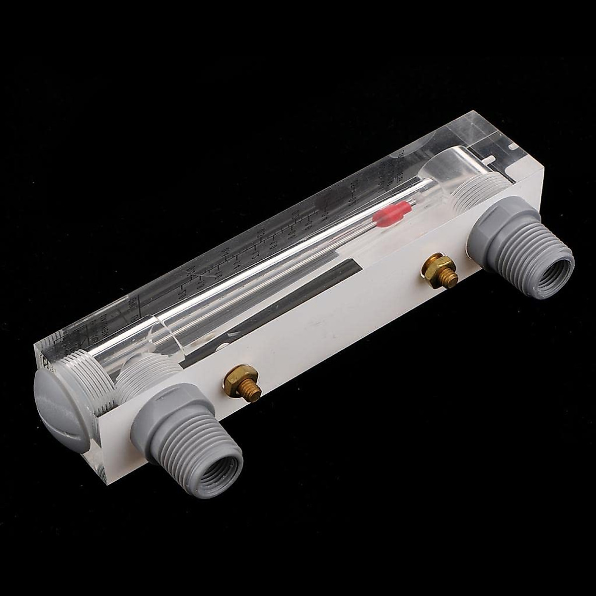 Milageto Water Liquid Meter Tool Instrument Rotameter Panel Mounted, Clear, 0.05-0.5GPM