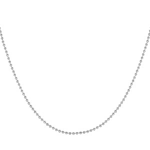 Verona Jewelers 925 Sterling Silver Italian 1.5MM, 2MM Silver Bead Ball Chain Necklace, Sterling Silver Bead Necklace, Italian Bead Necklace, Silver Beaded Necklace (18, 1.5MM)