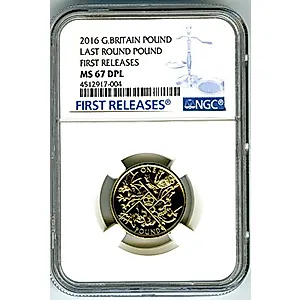 2016 UK GREAT BRITAIN LAST ROUND POUND FIRST RELEASES DEEP PROOF LIKE DPL PD MS67 NGC