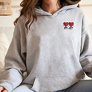 GODMERCH Custom Embroidered Matching Couple Hoodies, Matching Sweaters for Couples, Matching Outfits for Couples, His and Hers Hoodies, Embroidered Hoodie, Valentines Gifts