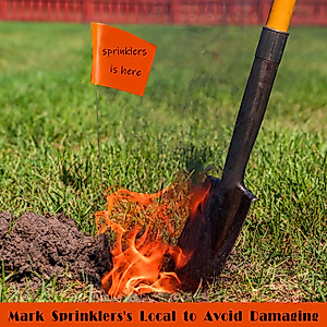 Zozen 100Pack Marking Flags, Orange Marker Flags - 15x4x5 Inch, Lawn Flags, Landscape Flags, Marker Flags for Lawn, Survey Flags, Irrigation Flags, Match with for Distance Measuring Wheel.