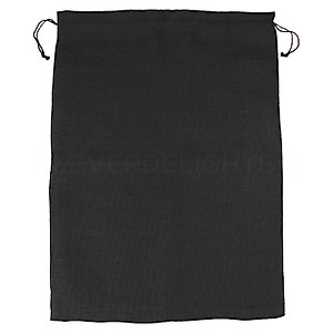 CleverDelights 18" x 24" Black Burlap Bags - 2 Pack - Jute Burlap Drawstring Sacks - 18x24 Inch