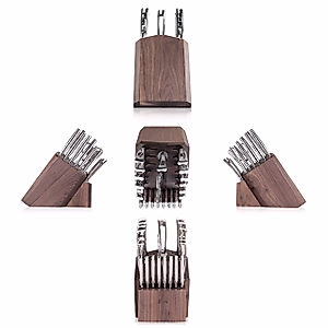 Cangshan N1 Series 1022377 23-Piece German Steel Forged Knife Block Set, Walnut Block