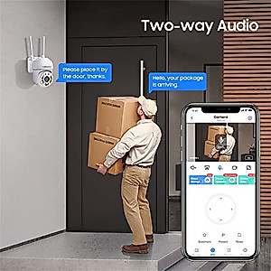 INQMEGA Security Camera Outdoor, 1080P Wireless WiFi IP Camera Home Security System 360° View,Motion Detection, auto Tracking,Two Way Talk,Full Color Night Vision