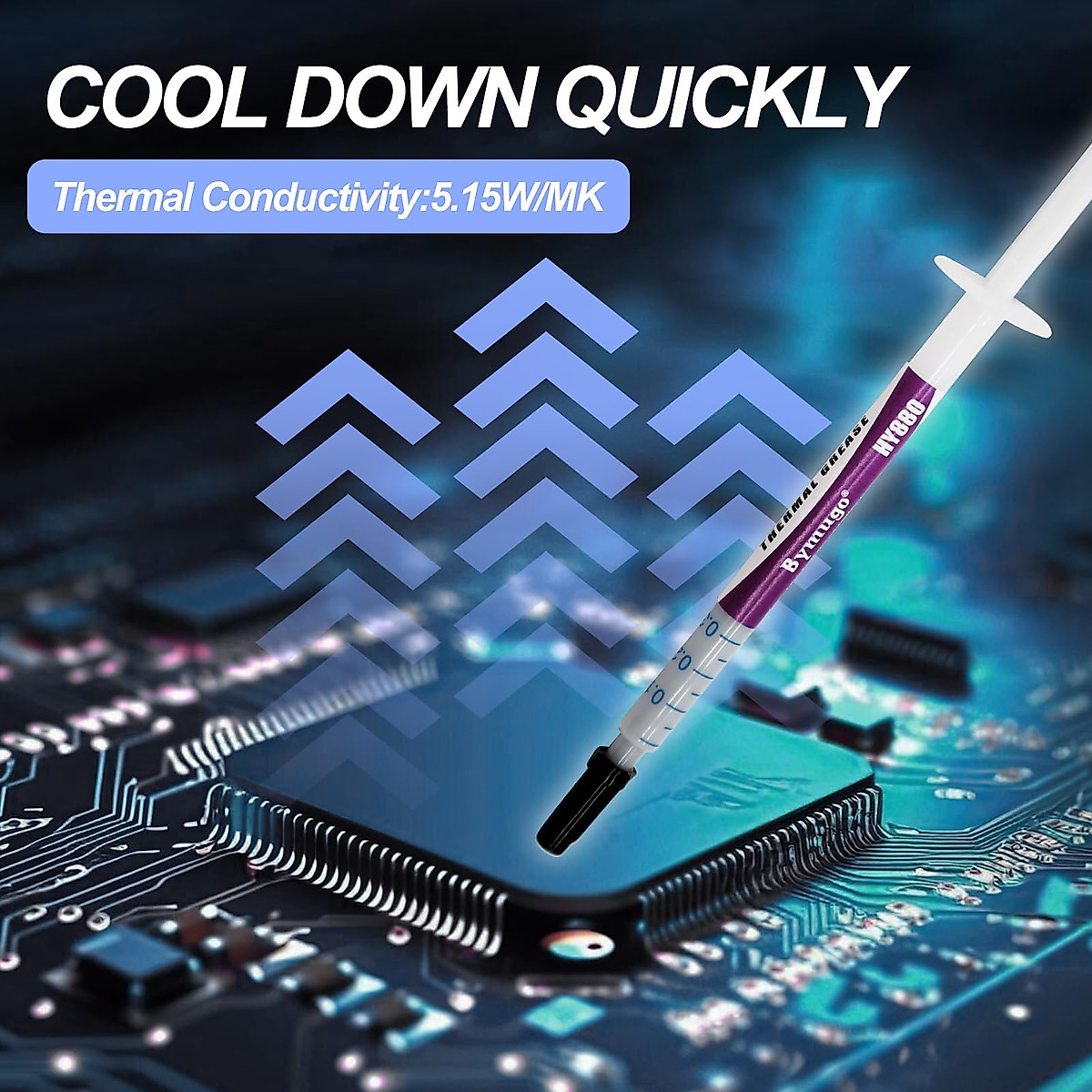 10 Pack HY880 Thermal Paste Kit-5.15 W/MK 1 G/Pcs, High Performance Thermal Compound Paste Grease Heatsink for CPU, Processor, All Cooler Master, Computer, PS4