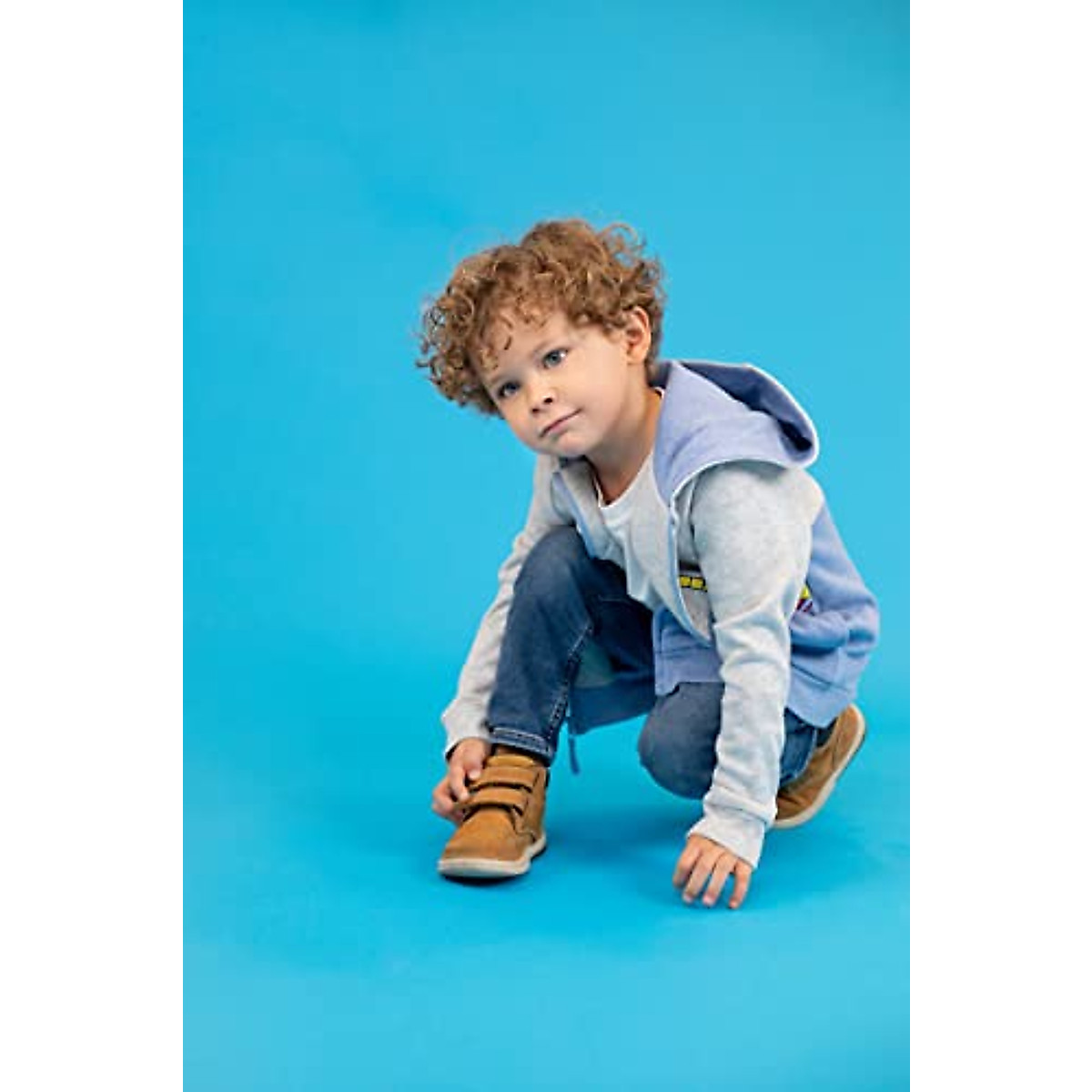 Lyrics by Lennon and McCartney Toddler Boys Fleece Zip-Up Hoodie Blue/Gray 3T