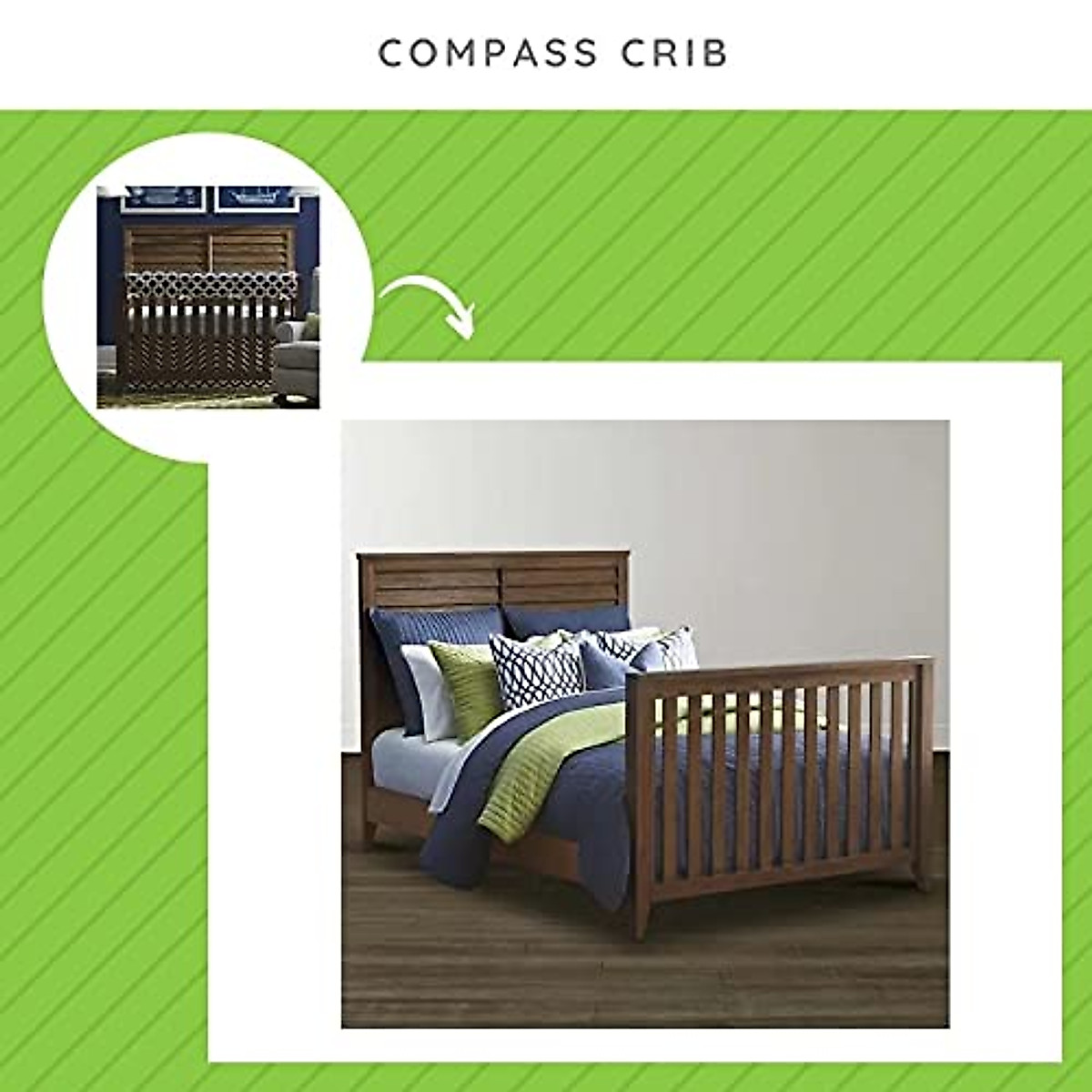 CC KITS Full-Size Conversion Kit Bed Rails for Select Bassett Baby Cribs (Cobblestone)