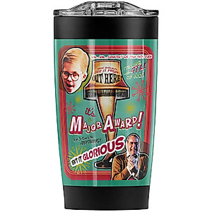 A Christmas Story Glorious Major Award Stainless Steel Tumbler 20 oz Coffee Travel Mug/Cup, Vacuum Insulated & Double Wall with Leakproof Sliding Lid | Great for Hot Drinks and Cold Beverages