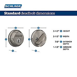 SCHLAGE FB50NVGEO716 Georgian Entry Deadbolt Lock, Aged Bronze