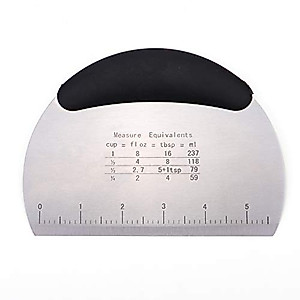 Tosnail Pastry Cutter, Dough Blender, 3 Cup Flour Sifter and Biscuit Cutter, 8 Pieces Stainless Steel Professional Dough Tools for Baking Cookies and Donuts