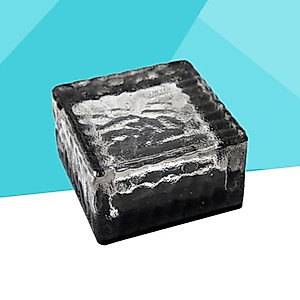 Housoutil Solar Brick Lights Solar LED Brick Solar Bricks Outdoor Floor Tile Lamp Solar Brick LED Solar Ice Rocks