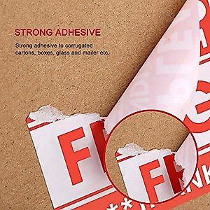 Methdic 2"x 3" Fragile Stickers 500 Labels Per Roll Strong Adhesive (Handle with Care ,Do Not Drop ,Thank You) Labels for Shipping and Moving