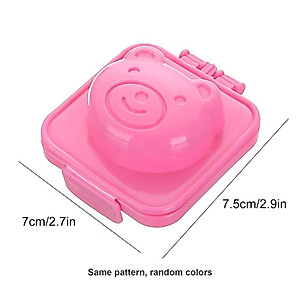 Boiled Egg Mould,6PcsHard Boiled Egg Mold,Fish Car Heart Shape Onigiri Mold,3D Rice Ball Maker, Plastic Egg Shaper DIY Tools Bento Accessories, Random Color