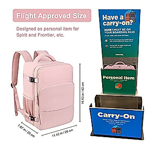 Hanples Large Travel Laptop Backpack for Women, Carry On Backpack, Hiking Backpack, Waterproof Durable Business Backpack with USB Charging Port, College Computer Bag, Fits 16 Inch Laptop