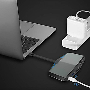 6 in 1 USB-C HUB Docking Station Multi Function Type C to Dual PD USB 3.0 Hubs Converter