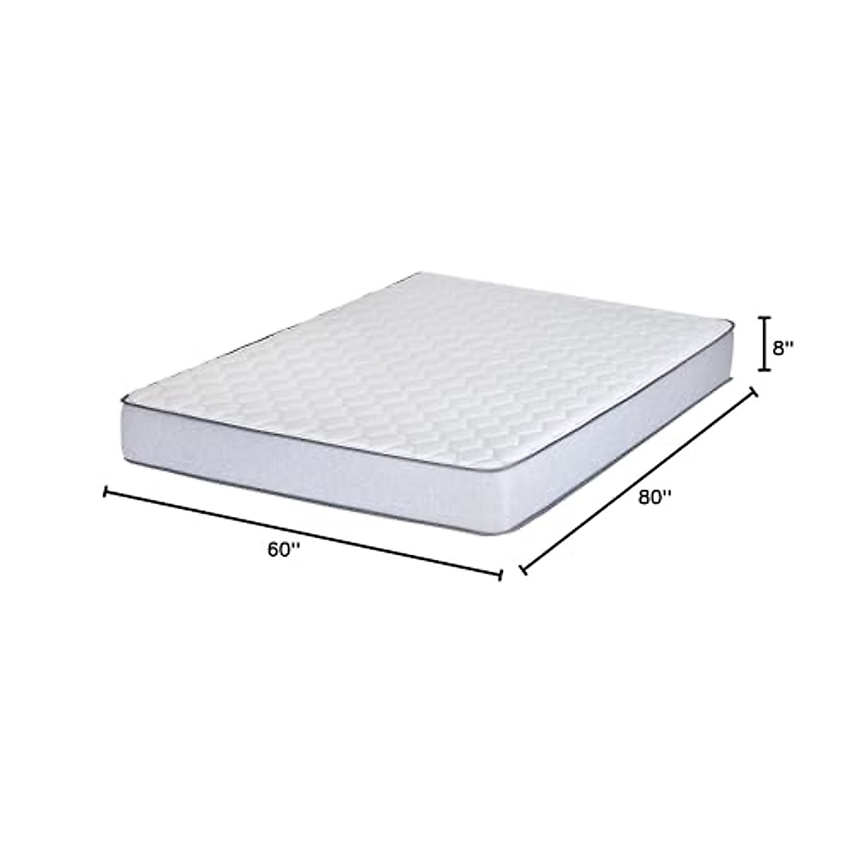 Greaton, 5/7/8/10 Inch Medium Firm High Density Foam Mattress, Comfortable Mattress for Cooler Sleep Supportive & Pressure Relief, Queen, White