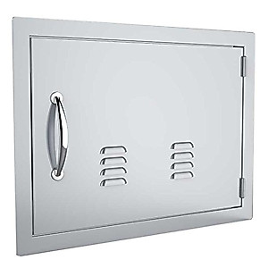 SUNSTONE A-DH1724 17-Inch by 24-Inch Horizontal Access Door with Vents,Stainless Steel
