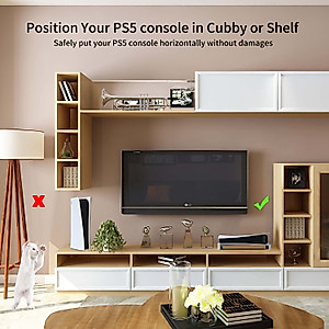 EJGAME Accessories Horizontal Stand,Base Stand Compatible with PlayStation 5 Disc & Digital Editions