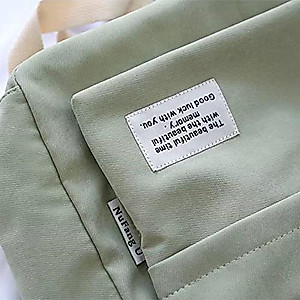 Girl Cute Backpack Large Capacity Aesthetic for Teen Vintage Laptop Bookbag Back to School Kawaii Bag (Green)