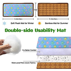 OYSMY 2-Storey Castle Chinchilla Hideout, Wooden Chinchilla House with Windows Doors, Guinea Pig Hide, Hamster Hut, Small Animal Habitat for Guinea Pig, Hamster, Chinchilla, Squirrel, Gerbil