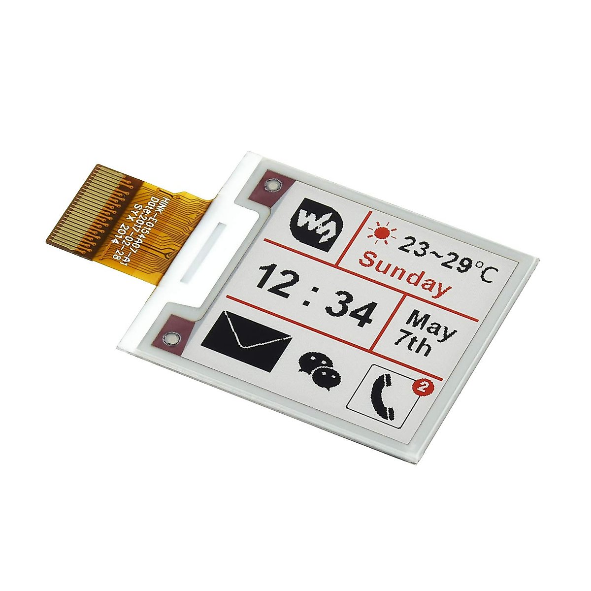 Waveshare 1.54inch E-Ink Raw Display, 1.54inch E-Ink raw Display， 200x200 Resolution